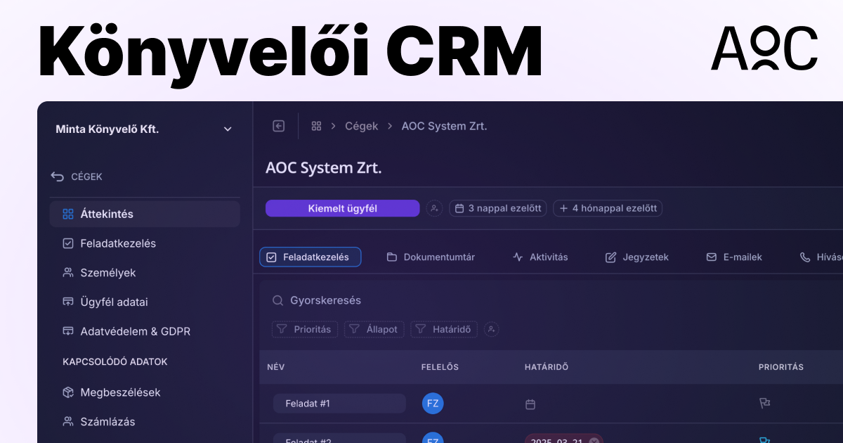 Könyvelői CRM - AOC System
